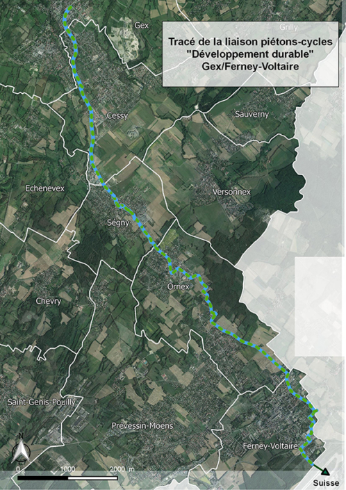 Vélo-route entre Gex et Ferney-Voltaire - Mairie de Ferney-Voltaire